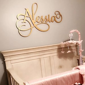 Decorative Elegant Wooden Name Wall Hanging Letters Everly Name Nursery ...
