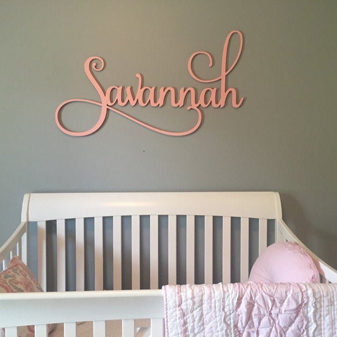 Decorative Elegant Wooden Name Wall Hanging Letters Everly - Etsy