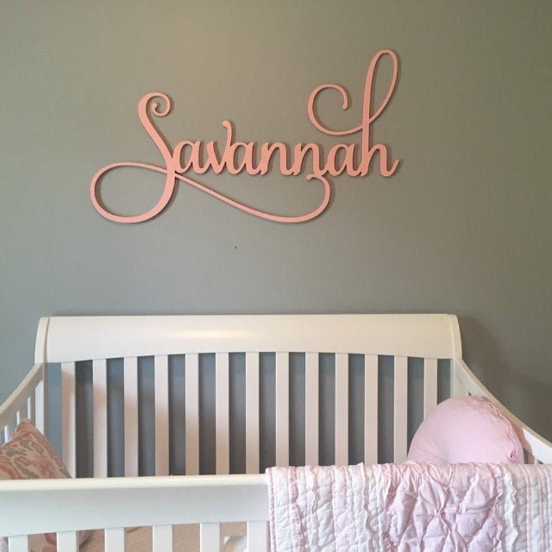 Decorative Elegant Wooden Name Wall Hanging Letters Everly - Etsy