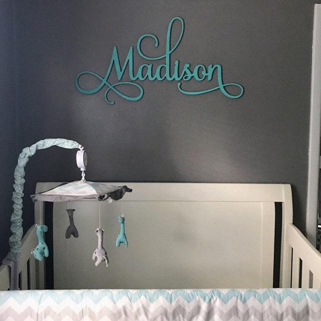 Madison Nursery Name Sign for Baby Girls or Boys - Letters for Nursery ...