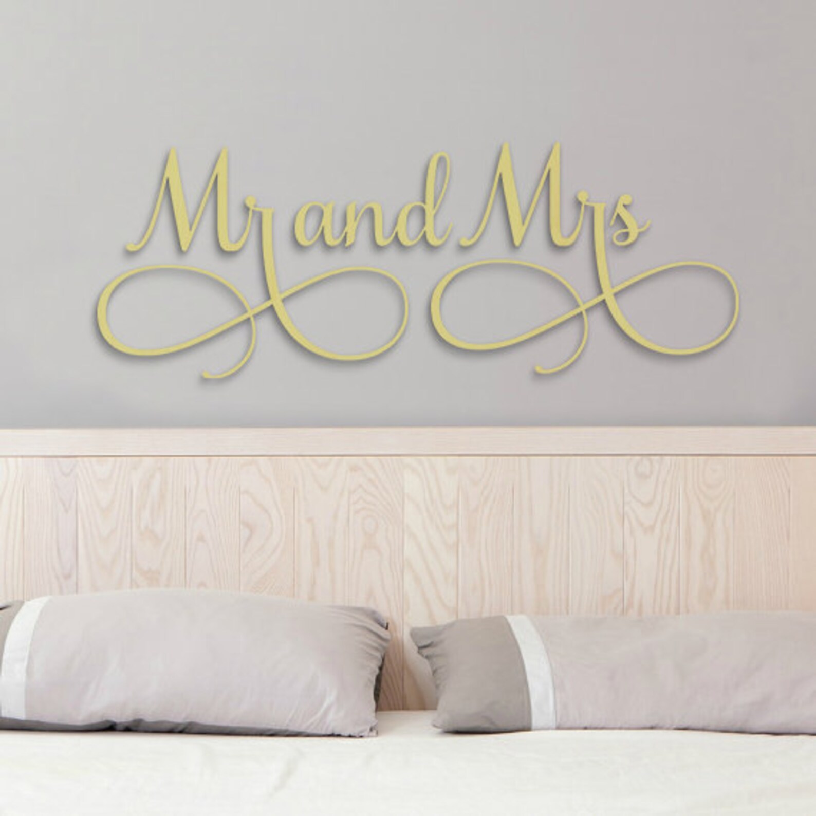 Mr & Mrs Wall Sign Above Bed Decor Mr and Mrs Sign for Over | Etsy