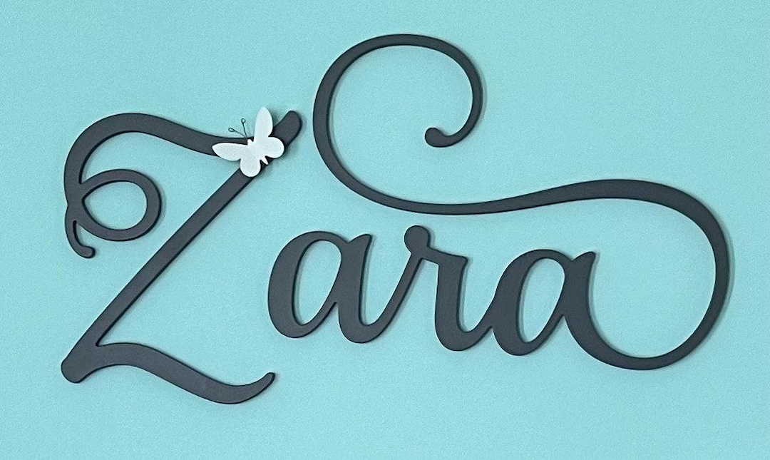 Zara Custom Name Sign Personalized Wooden Name Sign for Nursery Wall ...
