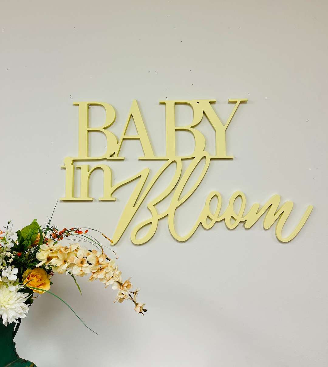 Baby in Bloom Sign | Wood Baby in Bloom Sign • Baby Shower Backdrop ...