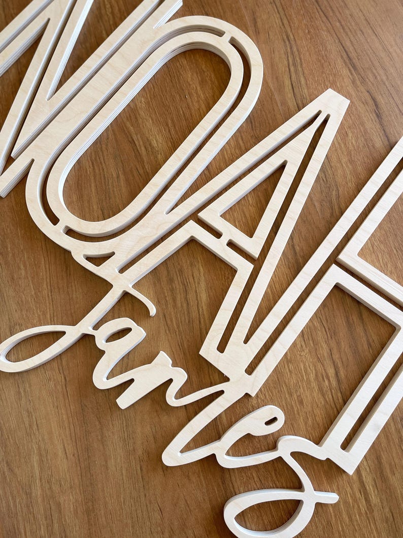 Custom Boy Nursery Name Sign | Personalized Kids Room Wall Decor Wooden ...