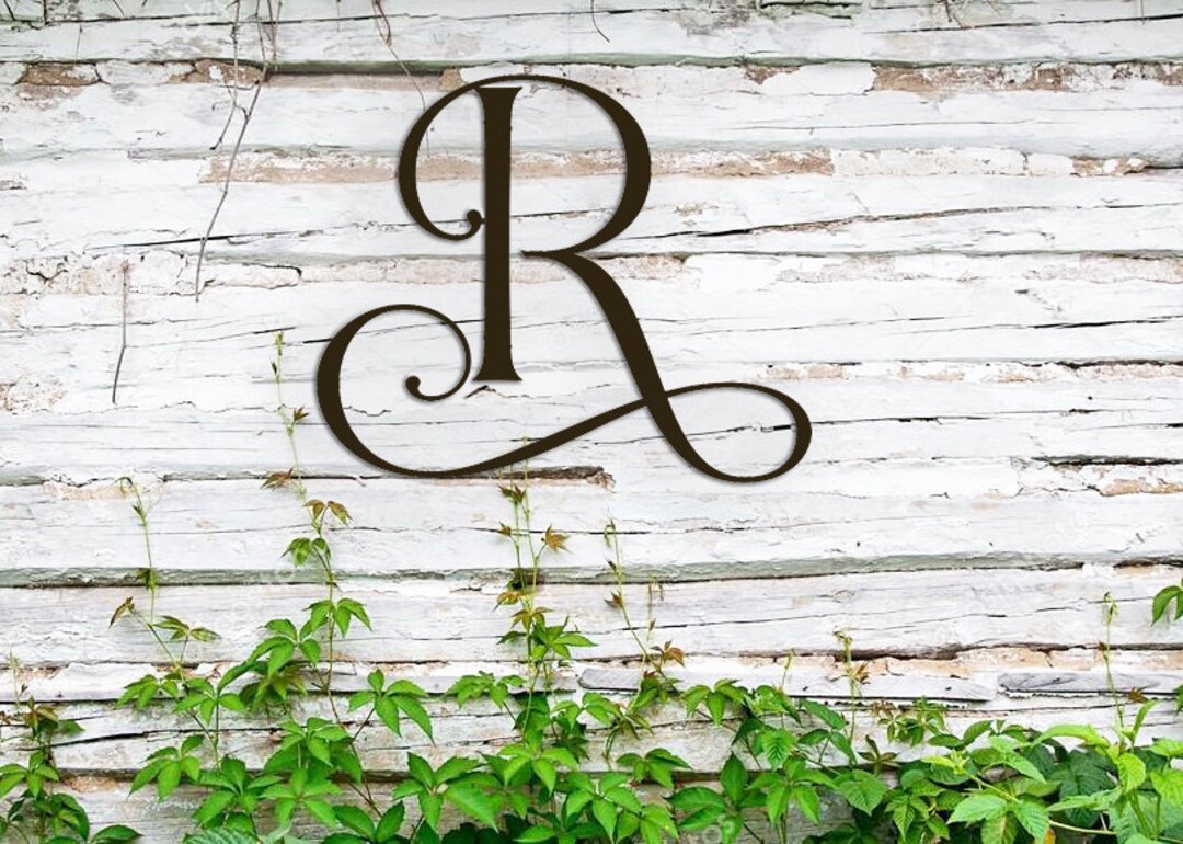 Custom R Wooden Initials Wood Monogram Letters Wood Wall Decor Wall Art ...
