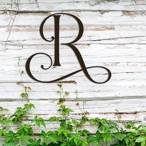 Custom R Wooden Initials Wood Monogram Letters Wood Wall Decor Wall Art ...