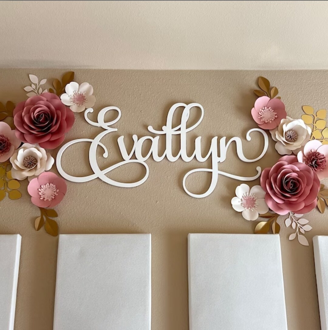 Large Baby Name Sign, Large Nursery Name Sign, Large Family Name Sign ...