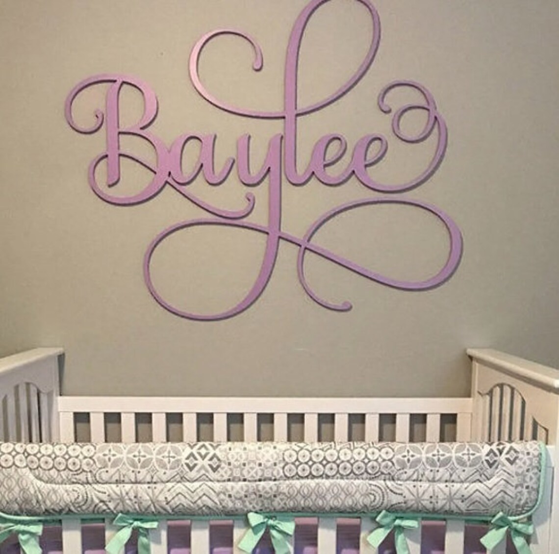 Decorative Elegant Wooden Name Wall Hanging Letters Everly Name Nursery ...