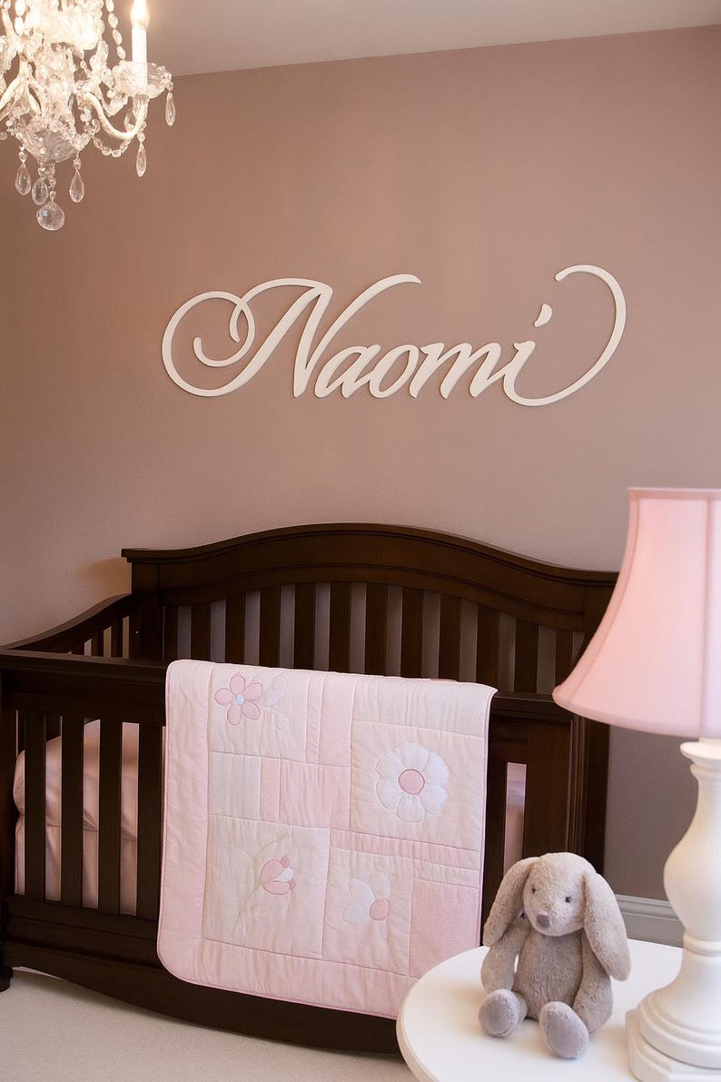 Personalized Wooden Name Sign “naomi” – Elegant Wall Decor for Girls ...