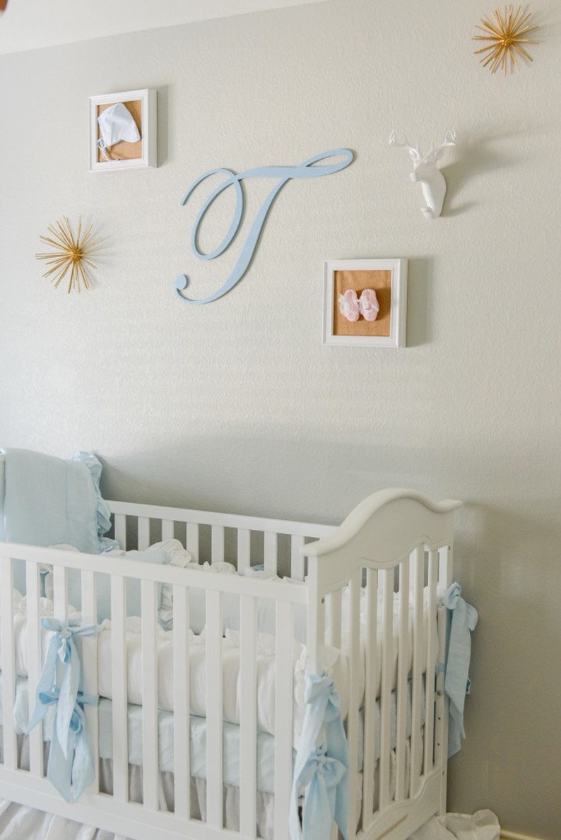 Wooden Monogram Initials Wall Decor Wooden Letters | Etsy