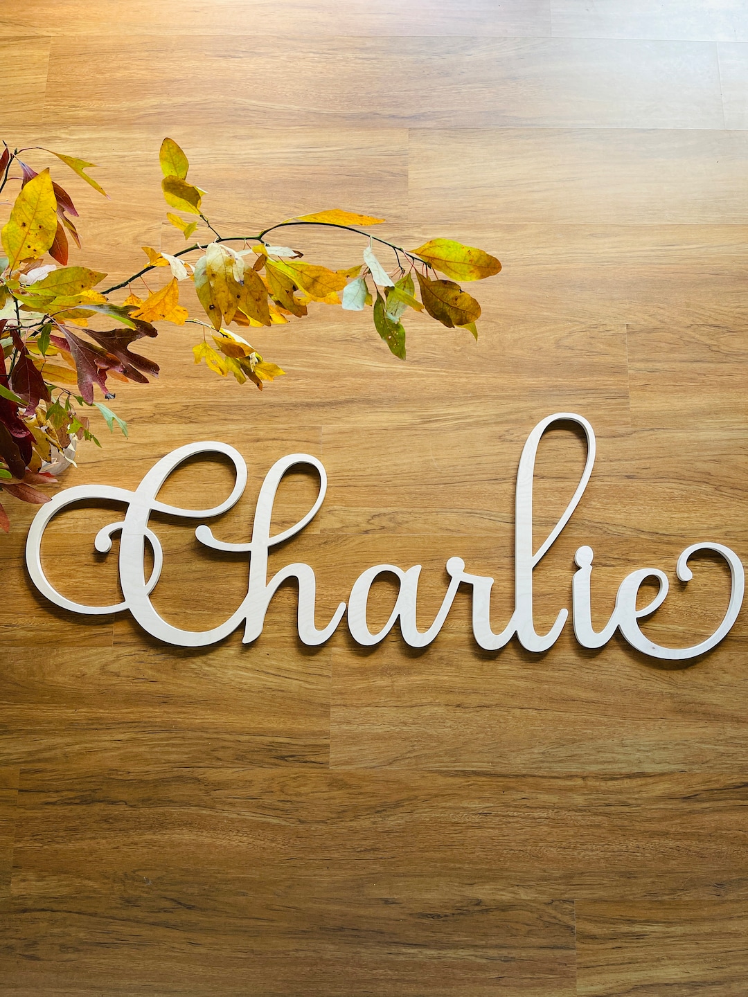 Custom Wood Name Wall Hanging Girls Room Decor, Charlie Name Sign Above ...