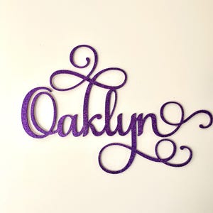 Gold Nursery Name Cutout - Custom Wood Wall Name Sign Wall Hanging ...