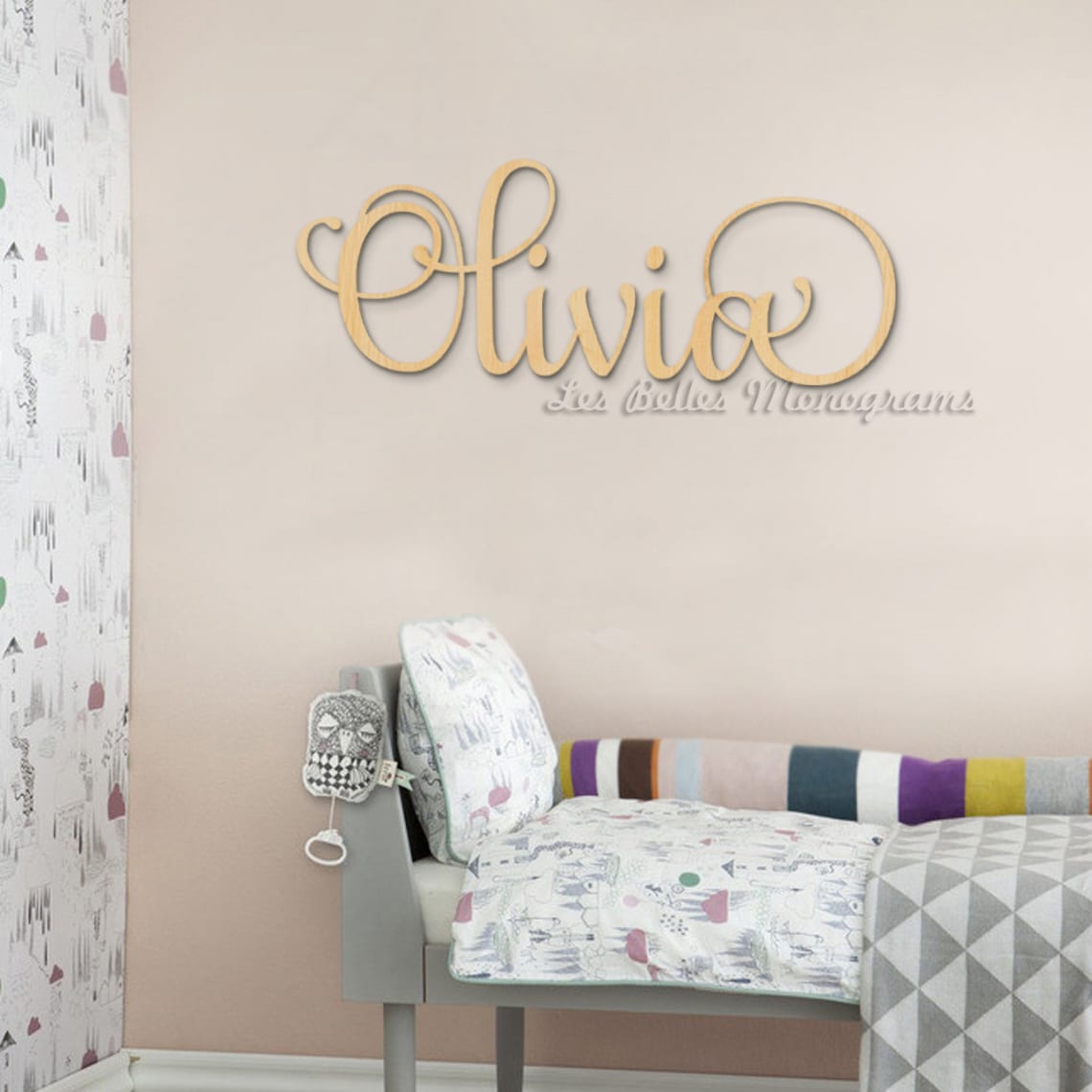 Decorative Elegant Wooden Name Wall Hanging Letters Everly - Etsy