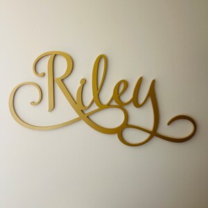 Boho Baby Girl Nursery -gift for Kids Gold Nursery Name Sign - Wood ...