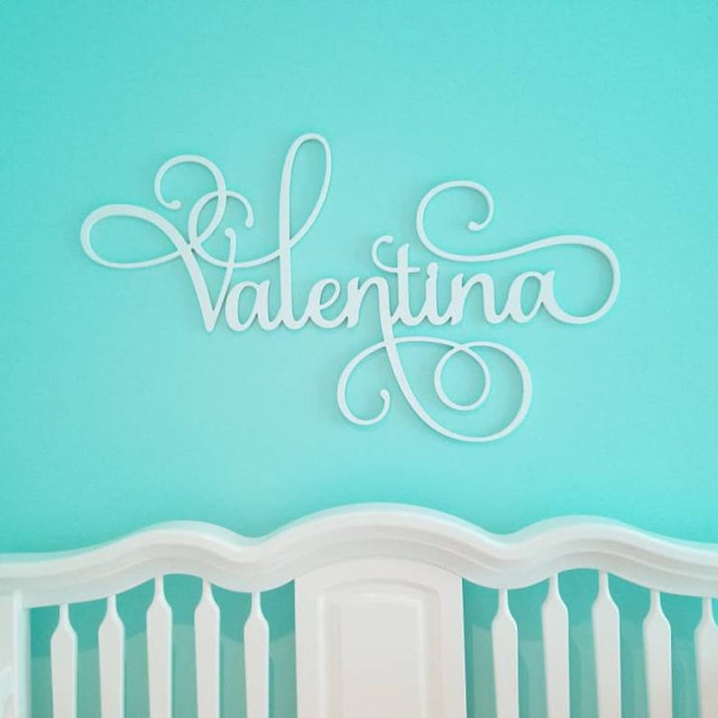 Baby Sophia Nursery Name Cutout Custom Wood Wall Name Sign - Etsy