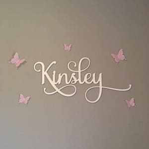 Nursery Name Sign - Wooden Name - Painted Wooden Word - Nursery Wall ...