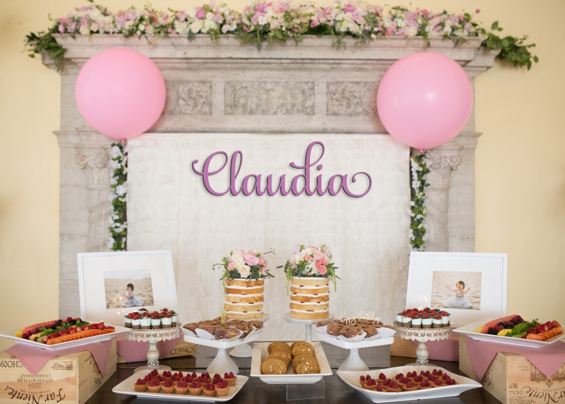 Avery Name Birthday Backdrop, Wooden Name, Large Custom Name Sign, 1st ...
