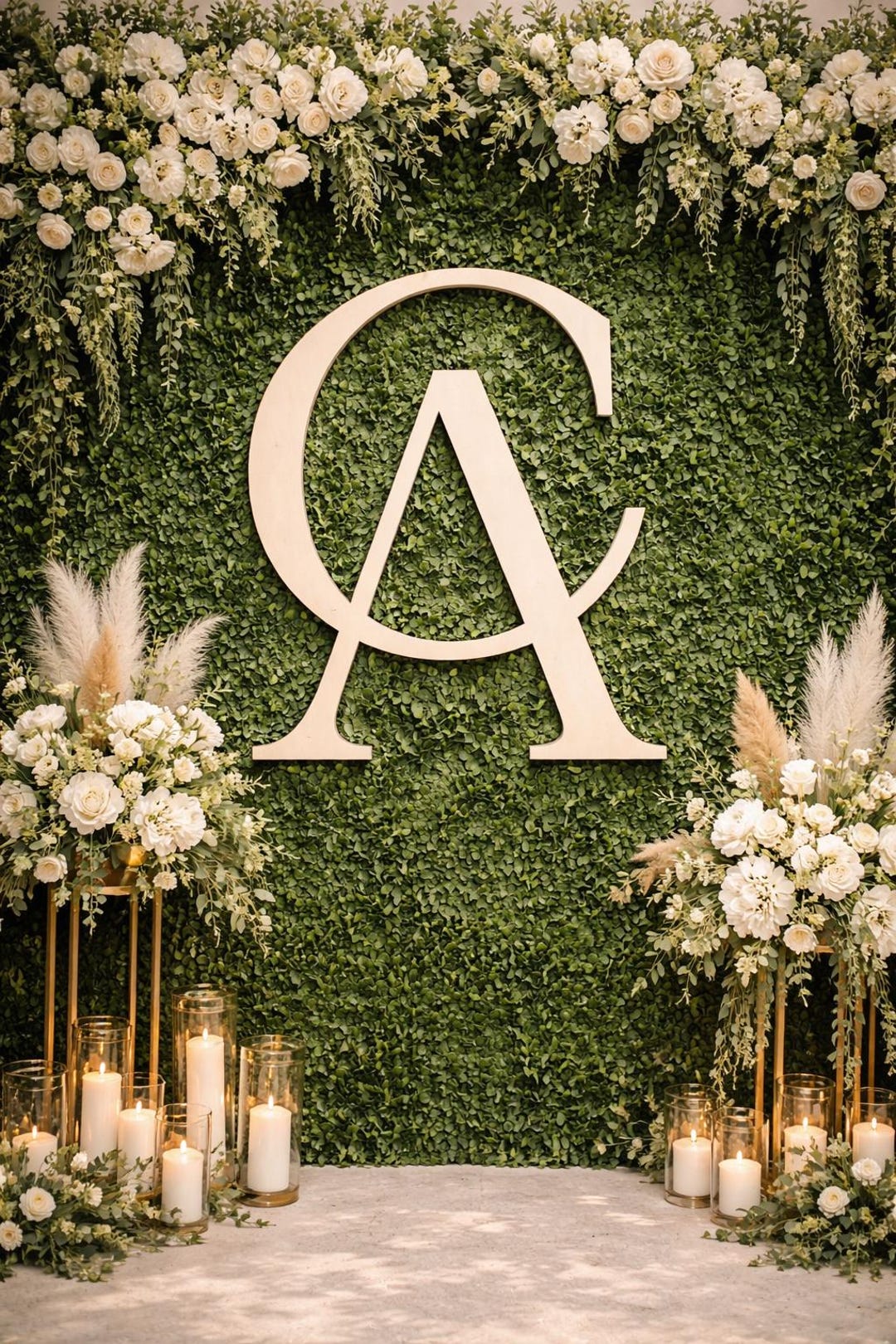 Custom Painted Wooden Initials – Wedding Backdrop Monogram – Reception ...