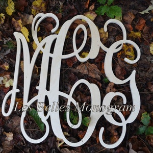 Wooden Monogram Wall Hanging - Personalized Sign Wall Decor - Wood ...