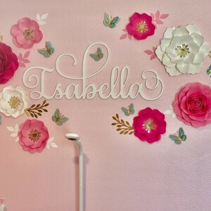 Isabella Nursery Name Sign, Custom Baby Name Sign, Baby Name Decor ...