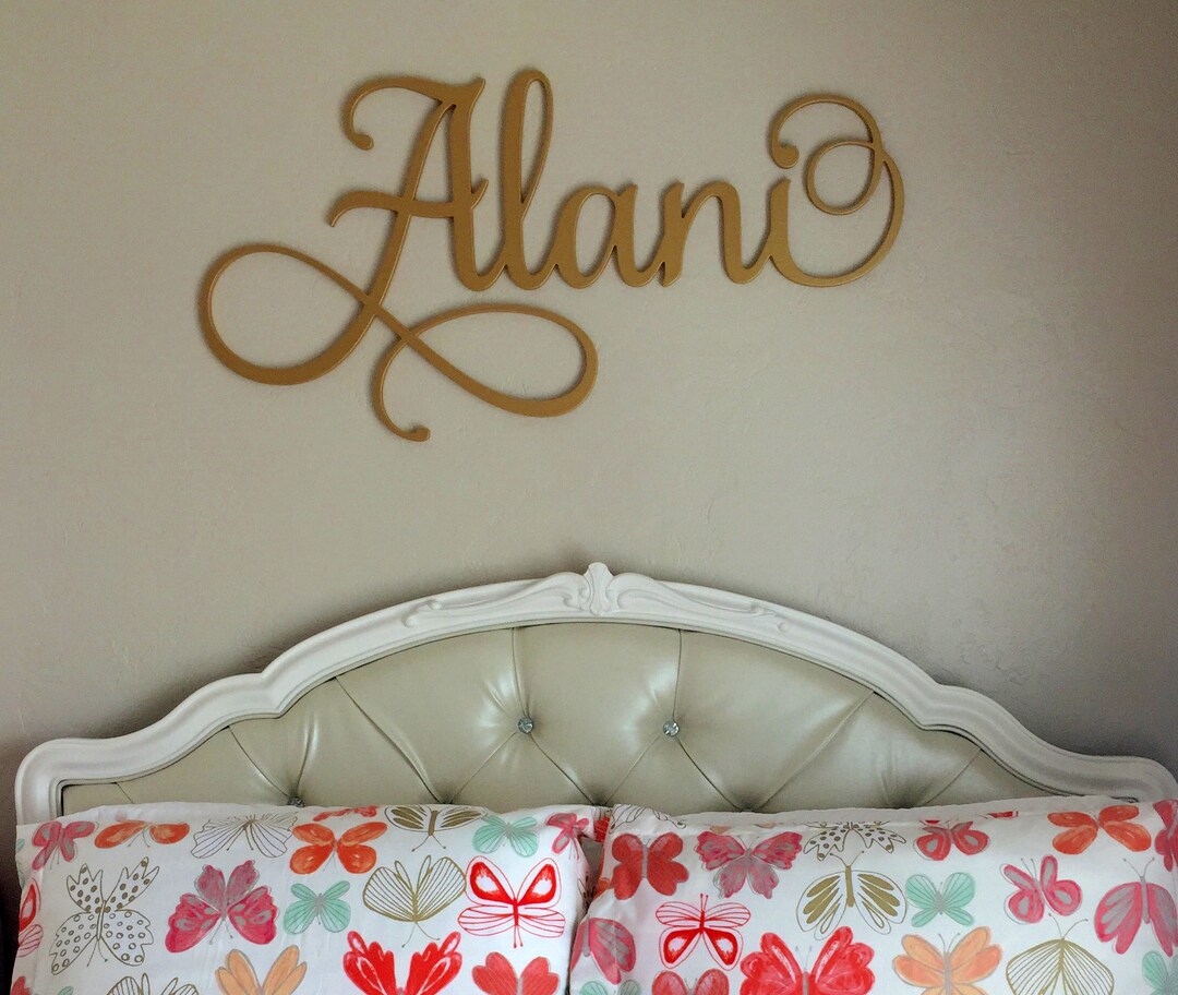 Nursery Name Sign - Wooden Name - Painted Wooden Word - Nursery Wall ...