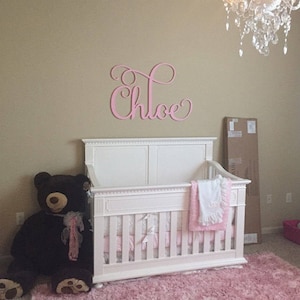 Baby Name Sign Over the Crib Sign Wooden Name Sign Wall Hanging Name ...
