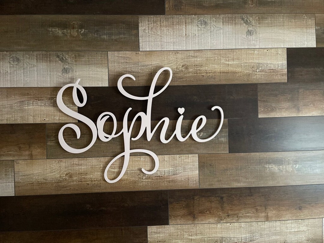 Baby Name Sign Cut Out, Personalized Nursery Decor, Wooden Letter Name ...