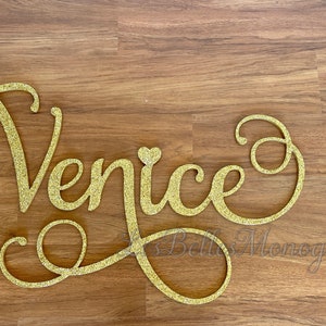 Glitter Name - Personalized Name Sign - Name Wall Hanging - Custom ...