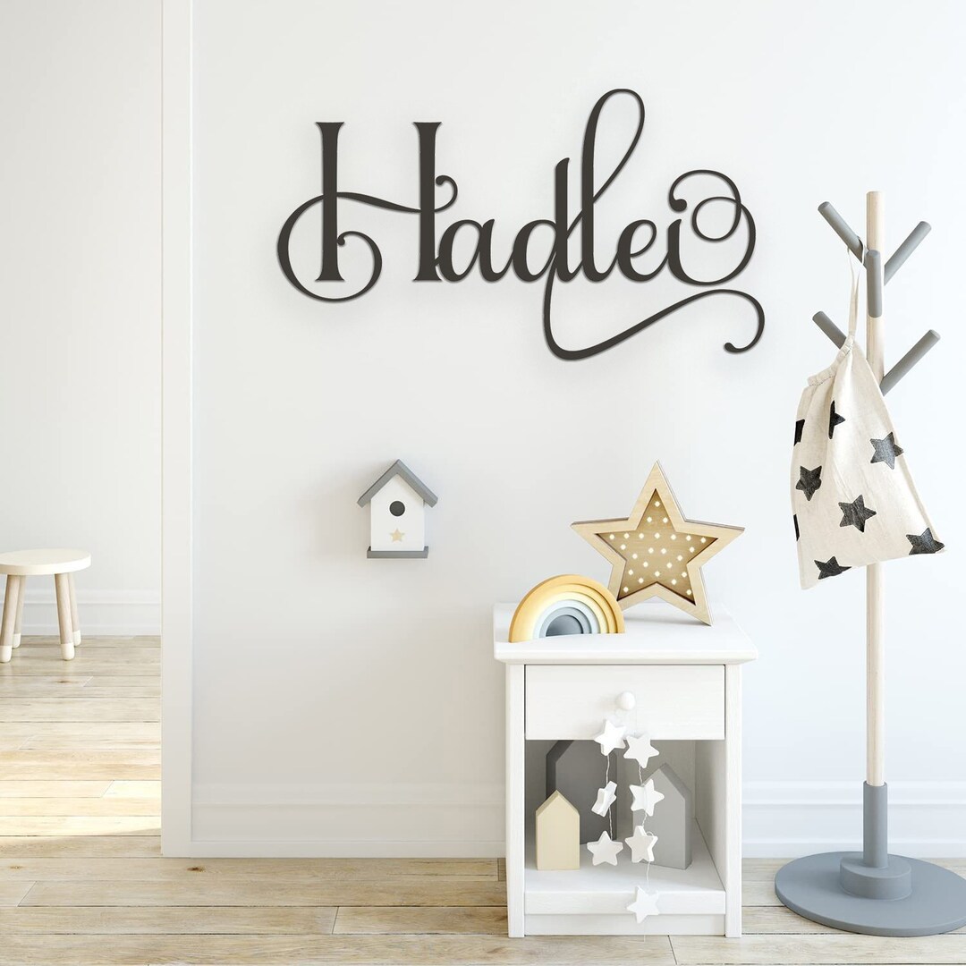 Personalized Custom Wooden Name Sign - HADLEY Baby Name Sign for ...