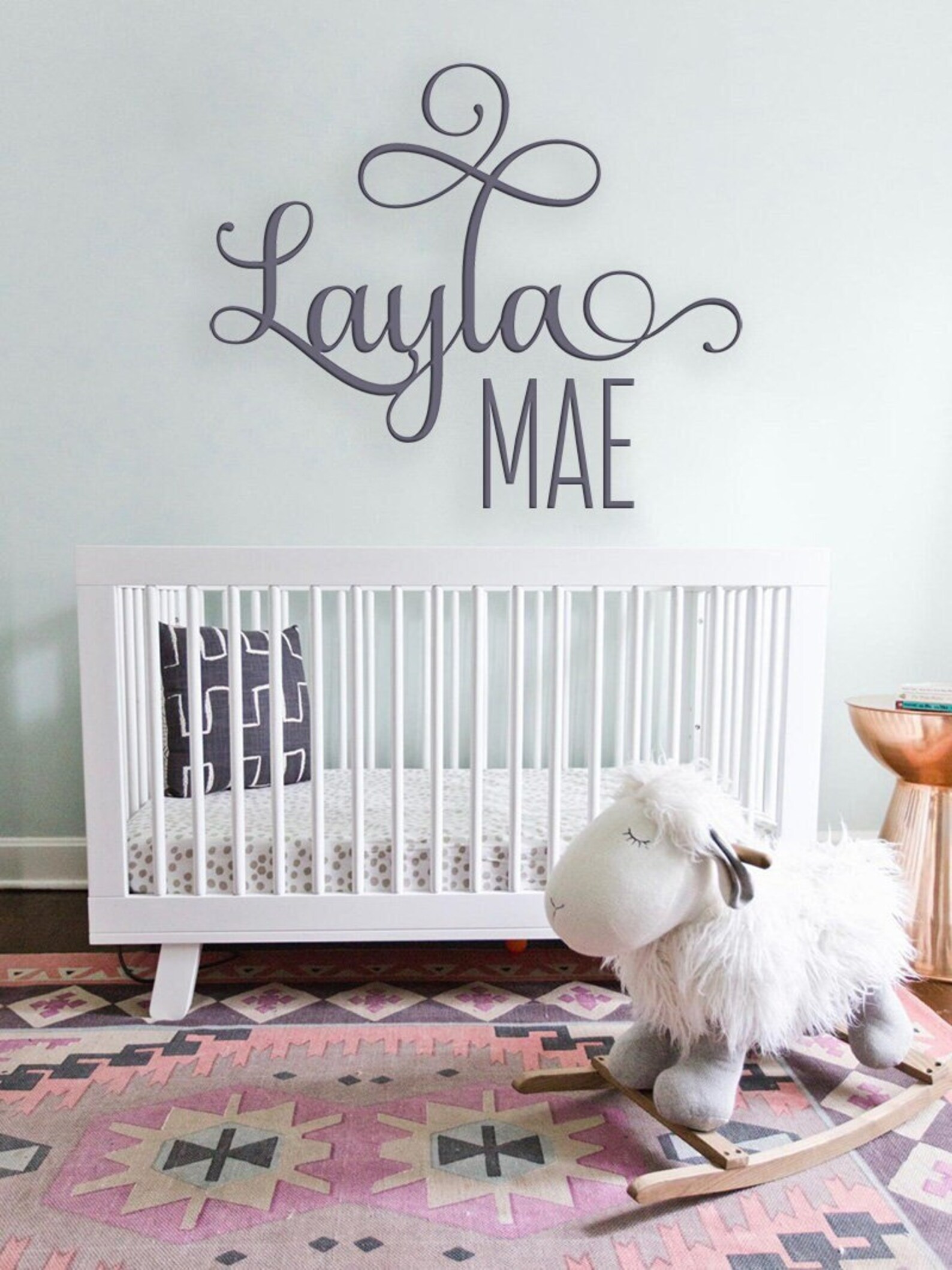 Large Wood Name Sign Letters Wall Art Design | Kids Room Art | Wall Art ...