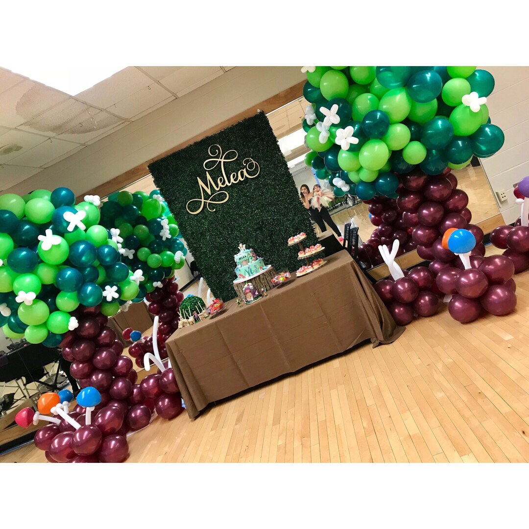 Birthday Backdrop Wood Name Sign Wall Hanging Letters - Wooden Wall ...