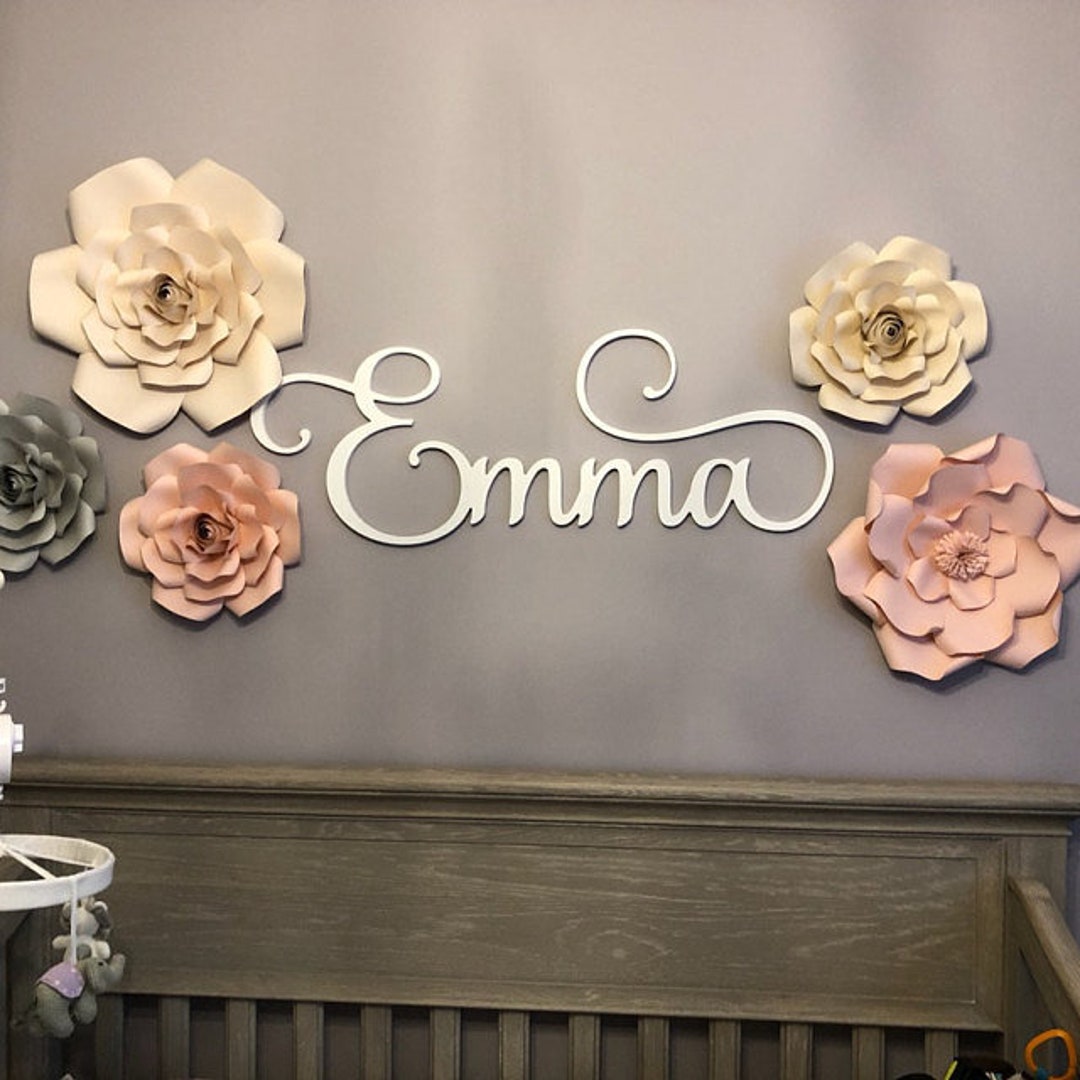 Daisy Baby Name Sign | Floral | Name Sign | Nursery Decor | Baby Girl ...