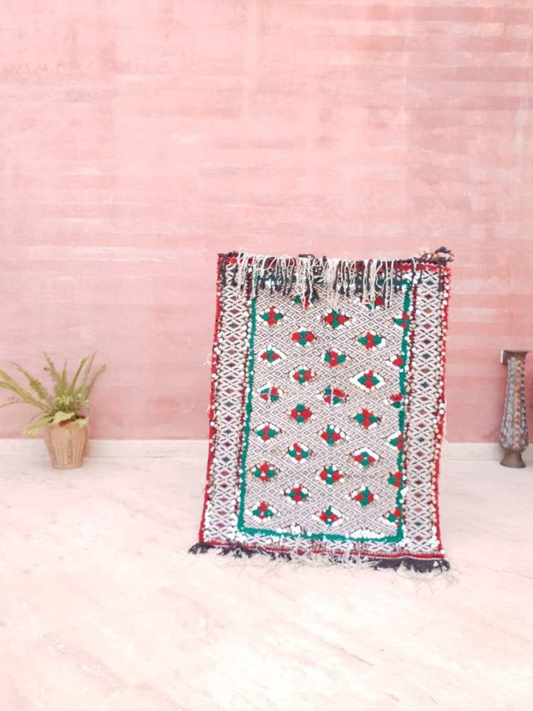 Wedding Blanket, One-of-a-kind Antique Moroccan Wall Rug With Sequins ...