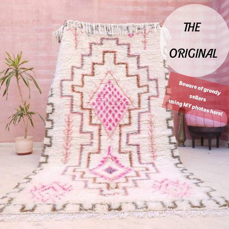 Pink Moroccan Rug - Etsy