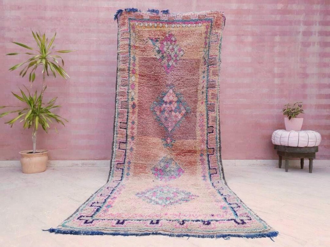 Vintage Marokkanischer Teppich 100x300 Wunderschöner Boujaad Teppich ...