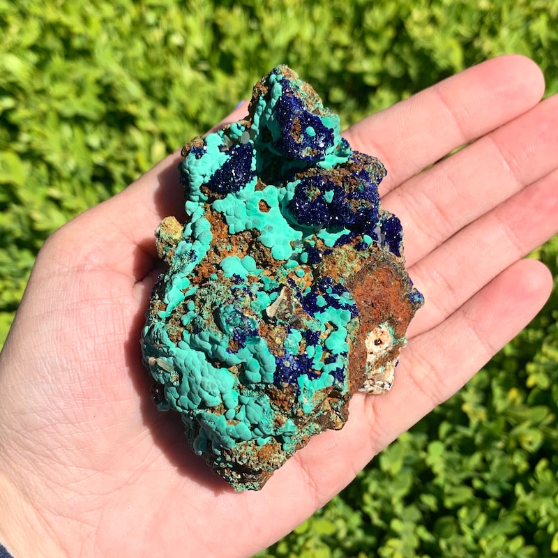 Azurite Malachite Chrysocolla Palm - Etsy