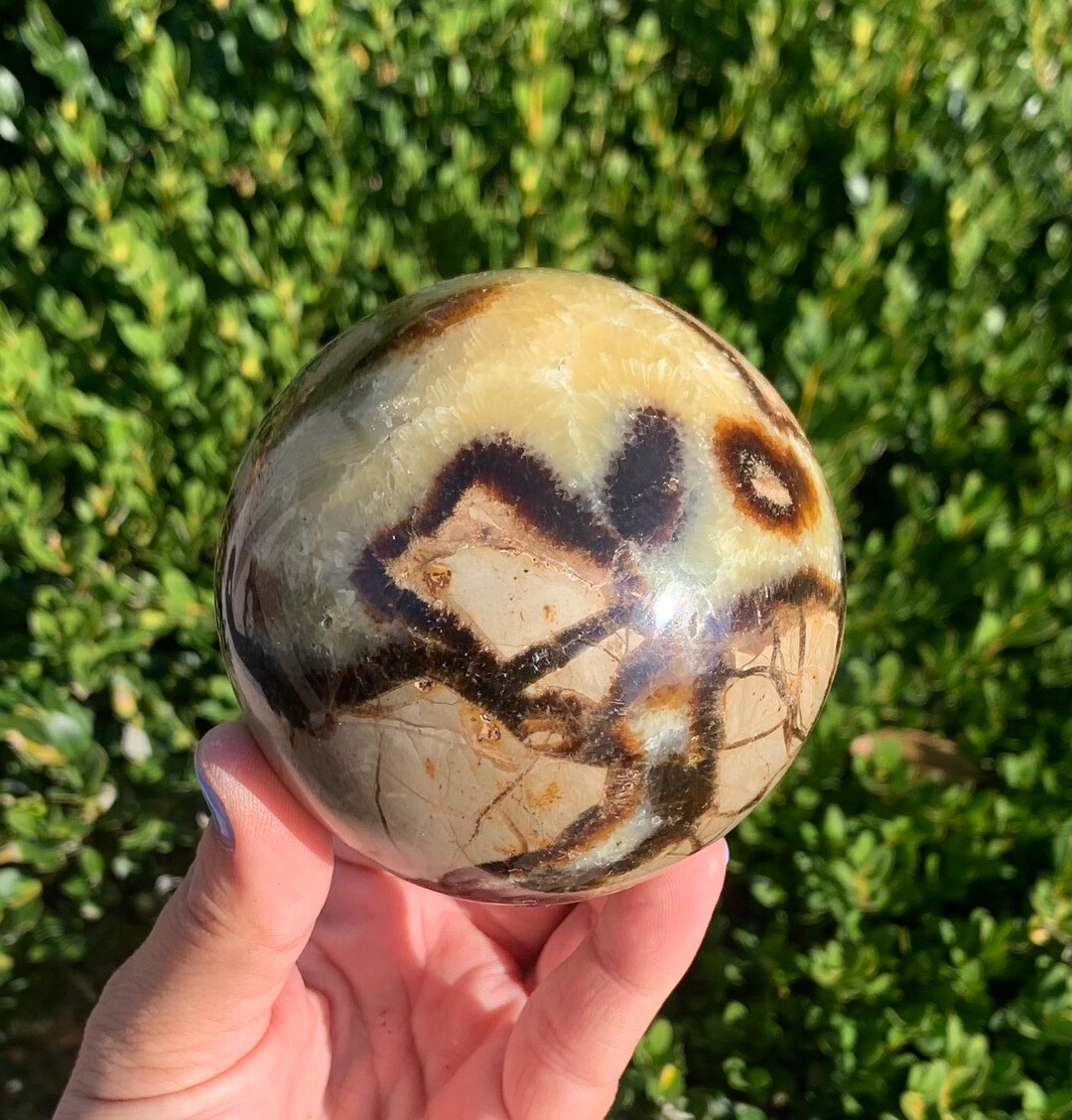 Septarian Dragon Crystal Sphere With Stand Small Imperfection 75mm - Etsy