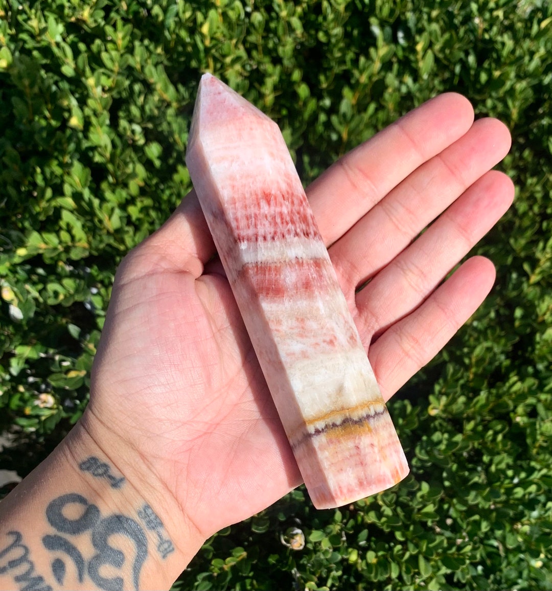 Dali Jasper Tower Pork Stone Obelisk 5.5 Inch Chip-discounted - Etsy