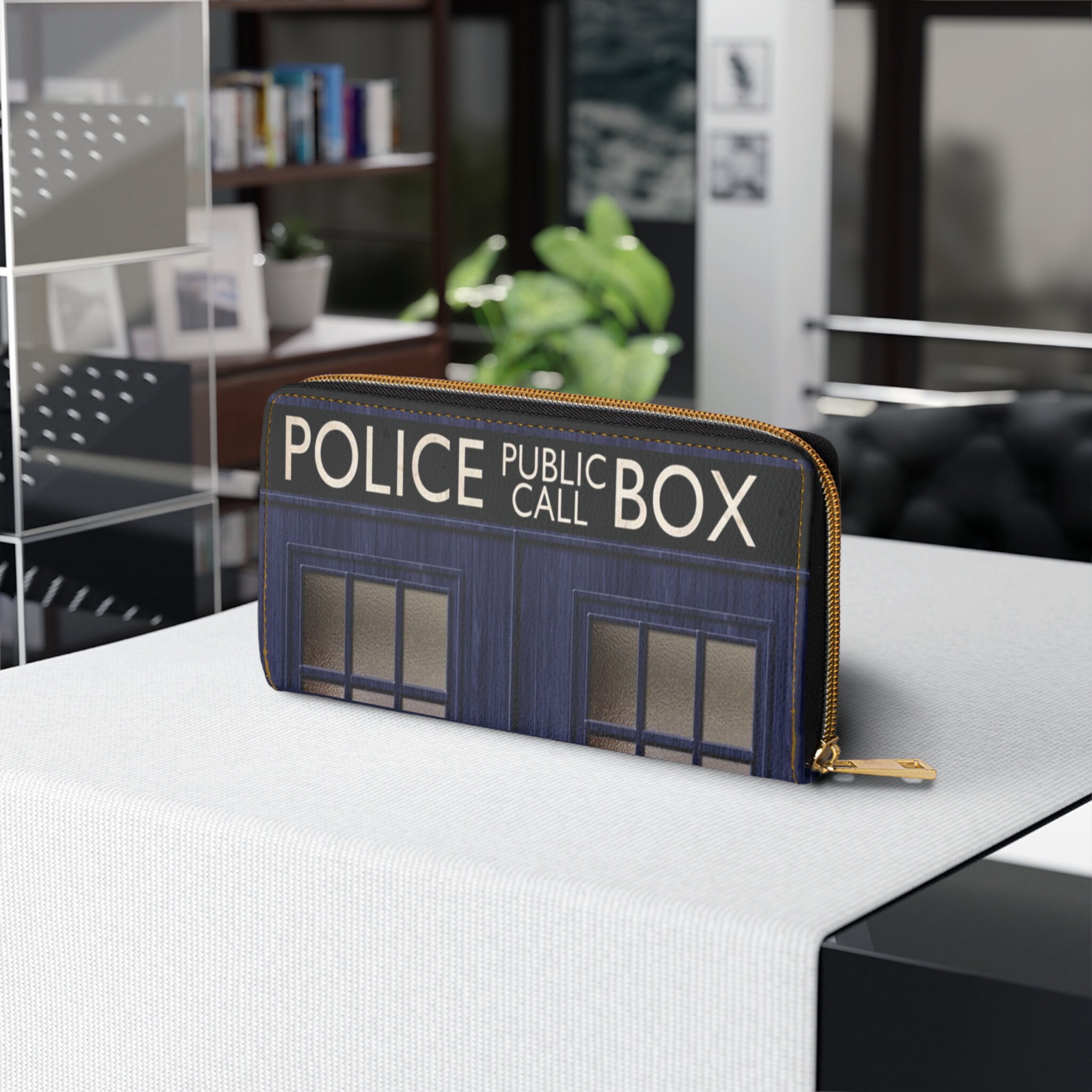 Tardis/starry Night-inspired Zipper Wallet, Wallet for Doctor Who Fans ...