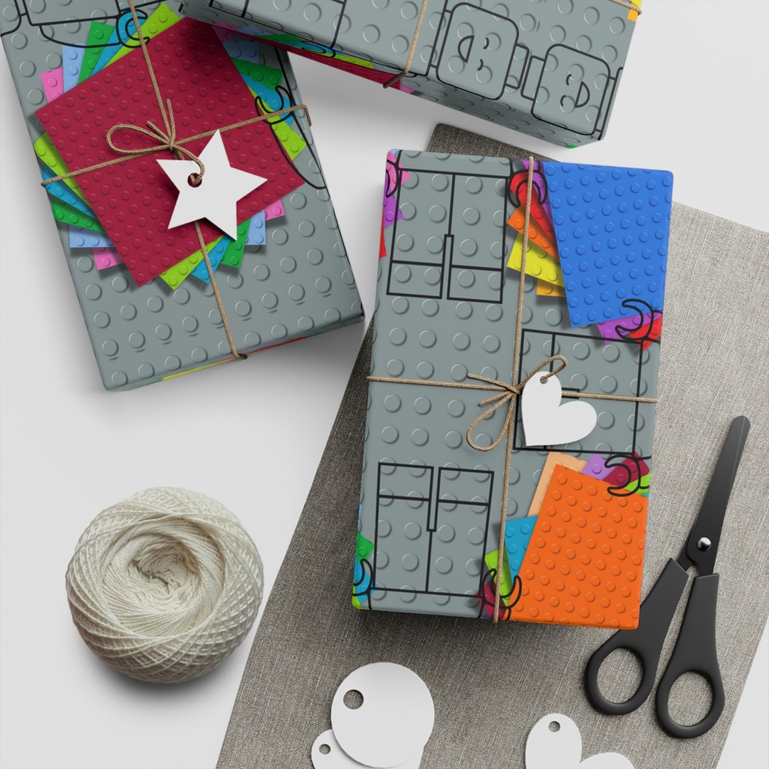 Building Blocks Wrapping Paper, Lego-inspired Gift Wrap - Etsy