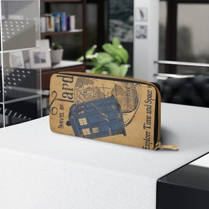 TARDIS Travel Wallet: Doctor Who Inspired Faux Leather Zip Wallet - Etsy