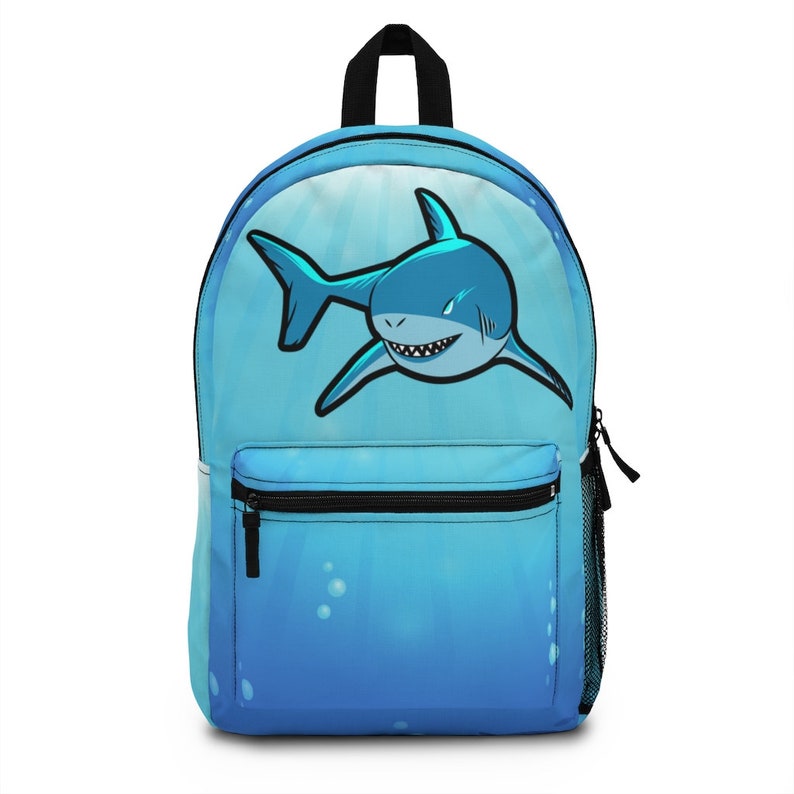 Shark Backpack Blue School Bag. Personalized Backpack - Etsy