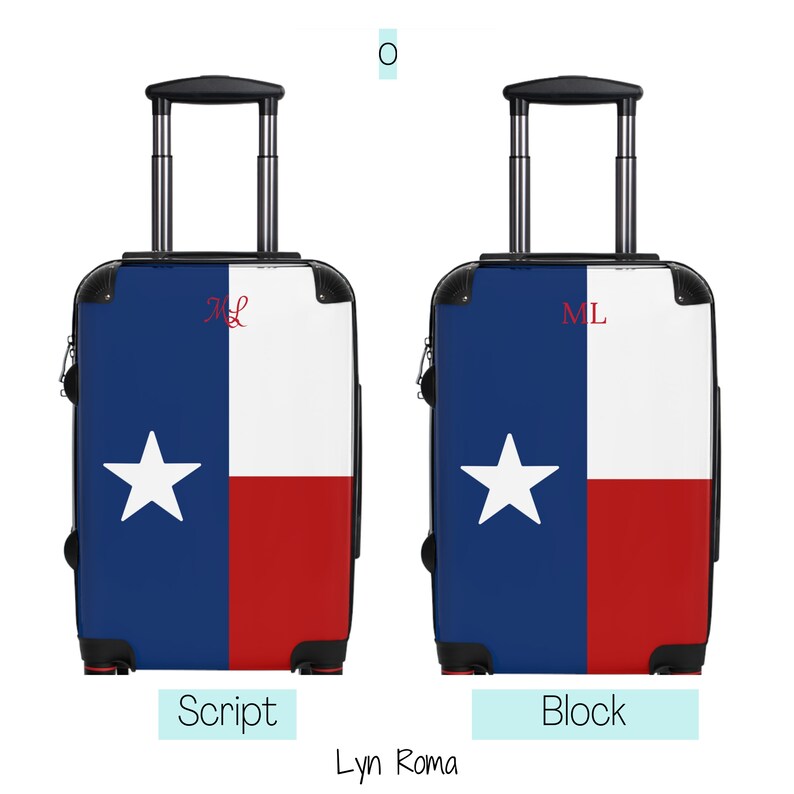 Texas State Flag Suitcase.personalized Custom Luggage in 3 - Etsy
