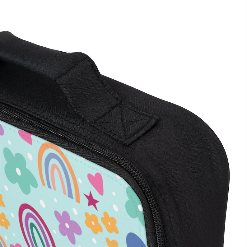 Rainbow Lunch Box With Hearts and Flowers. Personalized Lunch - Etsy