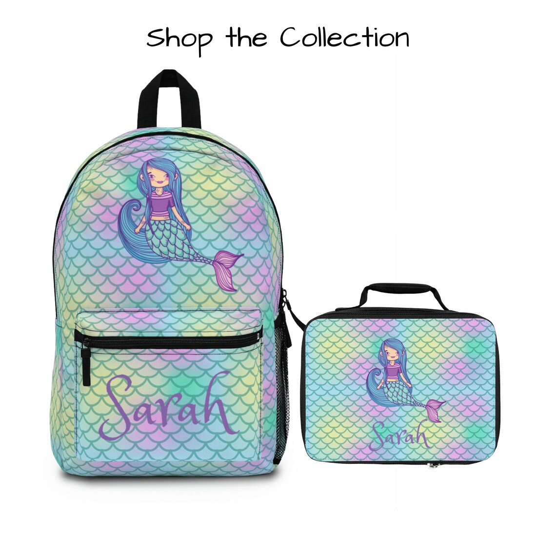 Mermaid Backpack. Mermaid Scales. Personalized Backpack - Etsy
