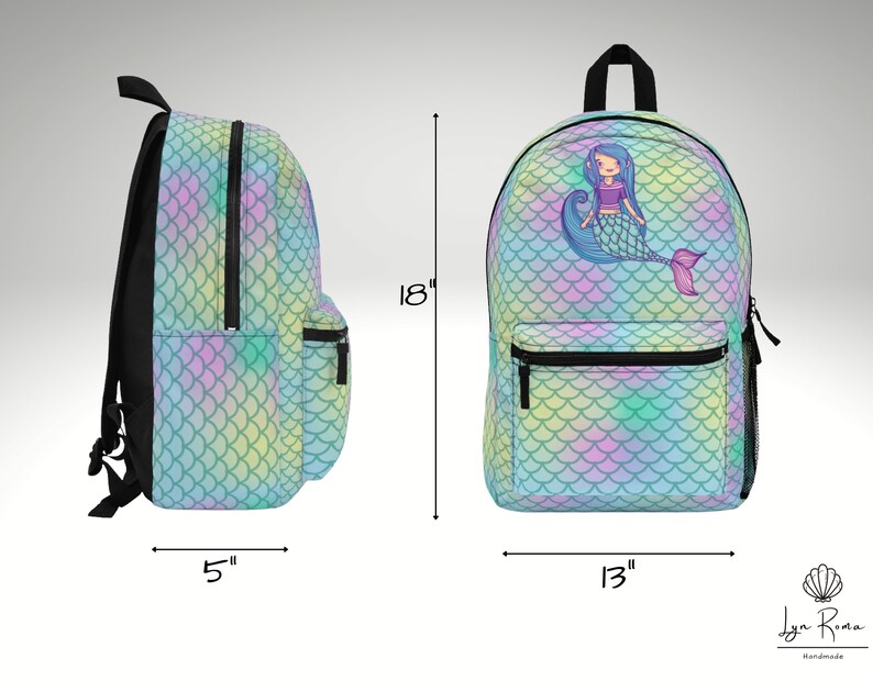 Mermaid Backpack. Mermaid Scales. Personalized Backpack - Etsy
