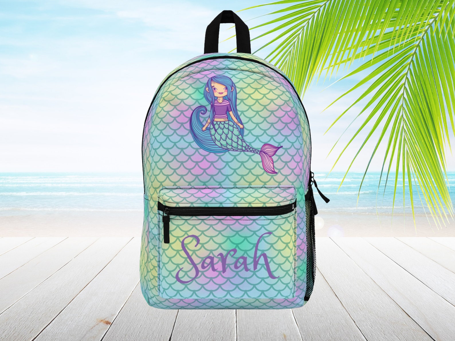 Mermaid Backpack. Mermaid Scales. Personalized Backpack - Etsy