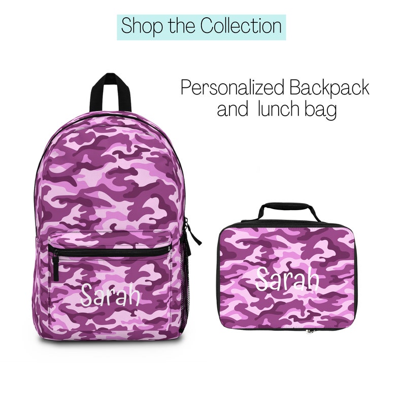 Pink Camouflage Lunch Box. Can Be Personalized. 10" X 7.5" X 3". - Etsy