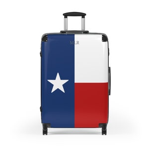 Texas State Flag Suitcase.personalized Custom Luggage in 3 Sizes ...