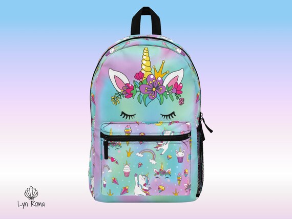 Unicorn Rainbow Backpack. Purple and Blue Tie Dye. - Etsy